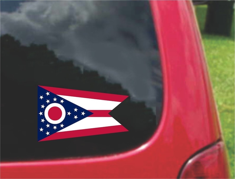 2 Pieces Ohio State Flag Vinyl Decals Stickers Full | Etsy