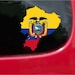 2 Pieces Ecuador Outline Map Flag Vinyl Decals Stickers Full Color ...