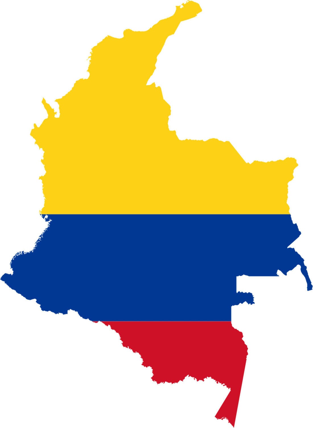 Colombia Outline Map Flag Vinyl Decals Stickers Full - Etsy