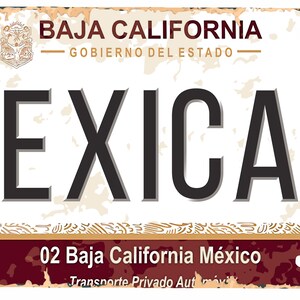 Set Mexicali Baja California Mexico Aluminum License Plate Sign Placa 6 ...