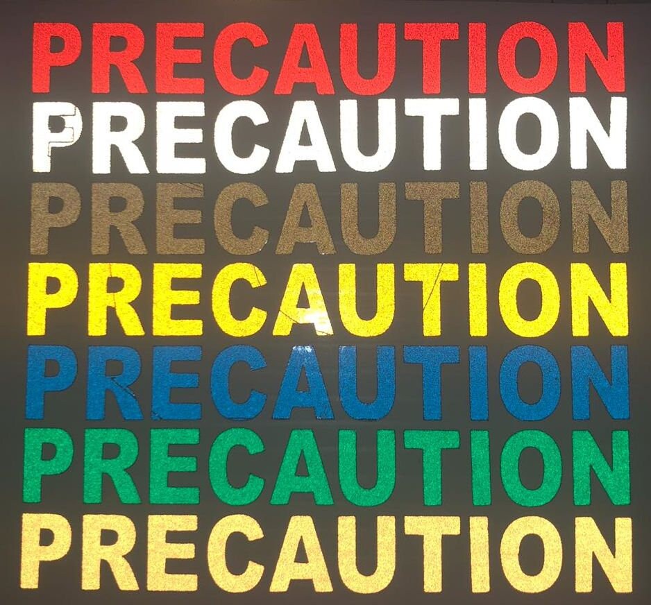 PRECAUTION REFLECTIVE Lettering Decal Sticker Die Cut Free | Etsy