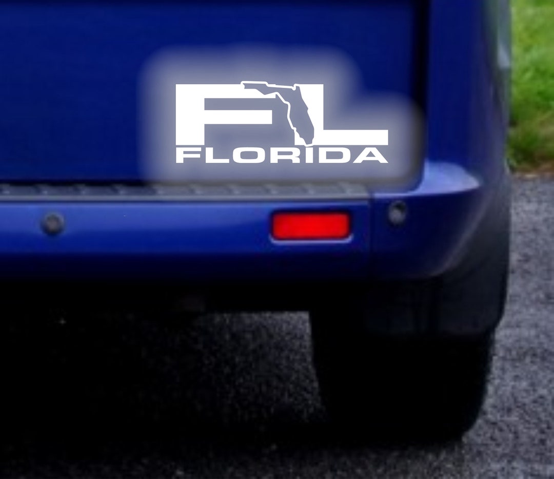 Florida FL USA State Reflective Sticker Decal - Etsy