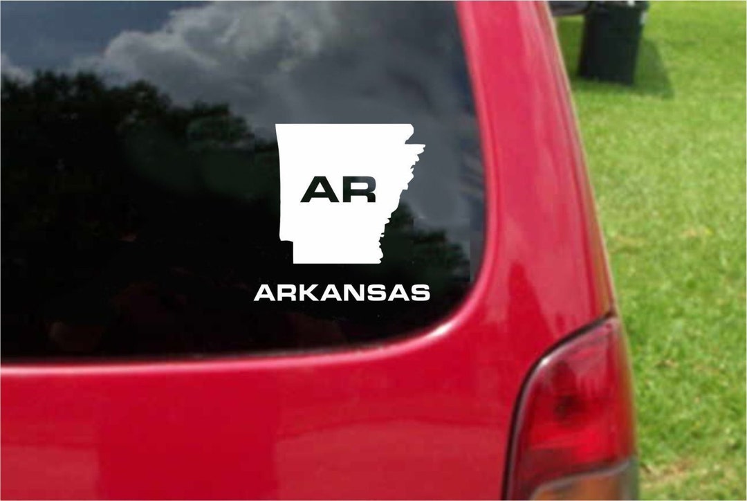 Arkansas AR State Outline Vinyl Decal Stickers - 2 Piece Set - Etsy ...