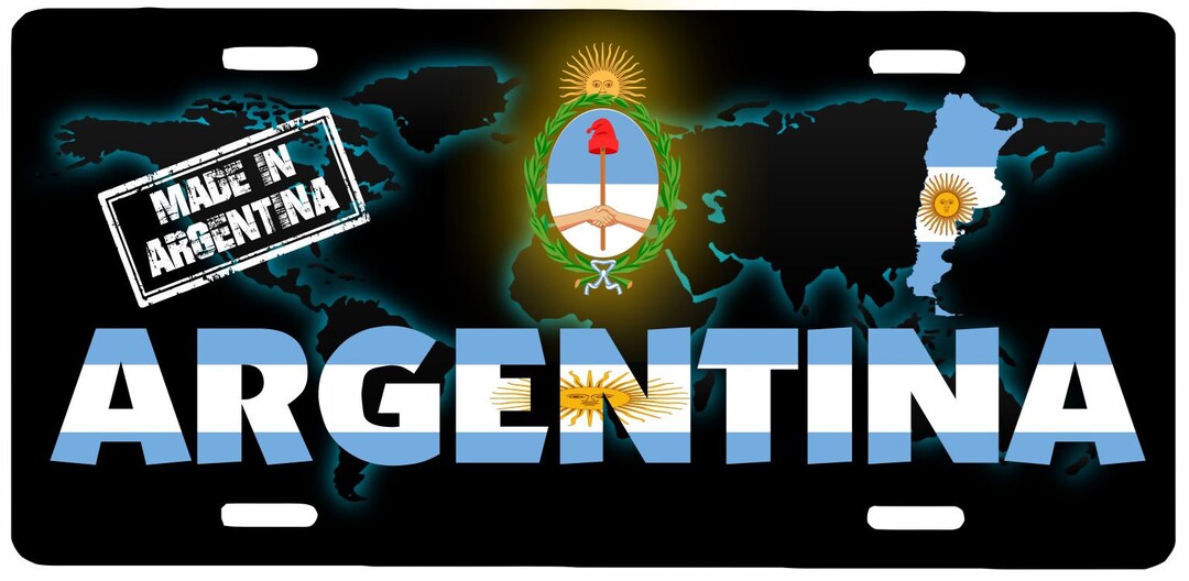 Argentina Aluminum License Plate Placa 6" X 12" - Etsy