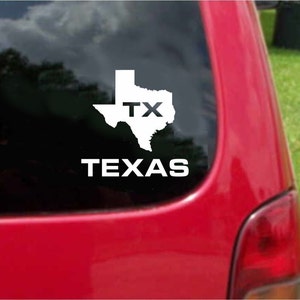 2 Pieces Texas TX State USA Outline Map Stickers Decals 20 Colors to ...