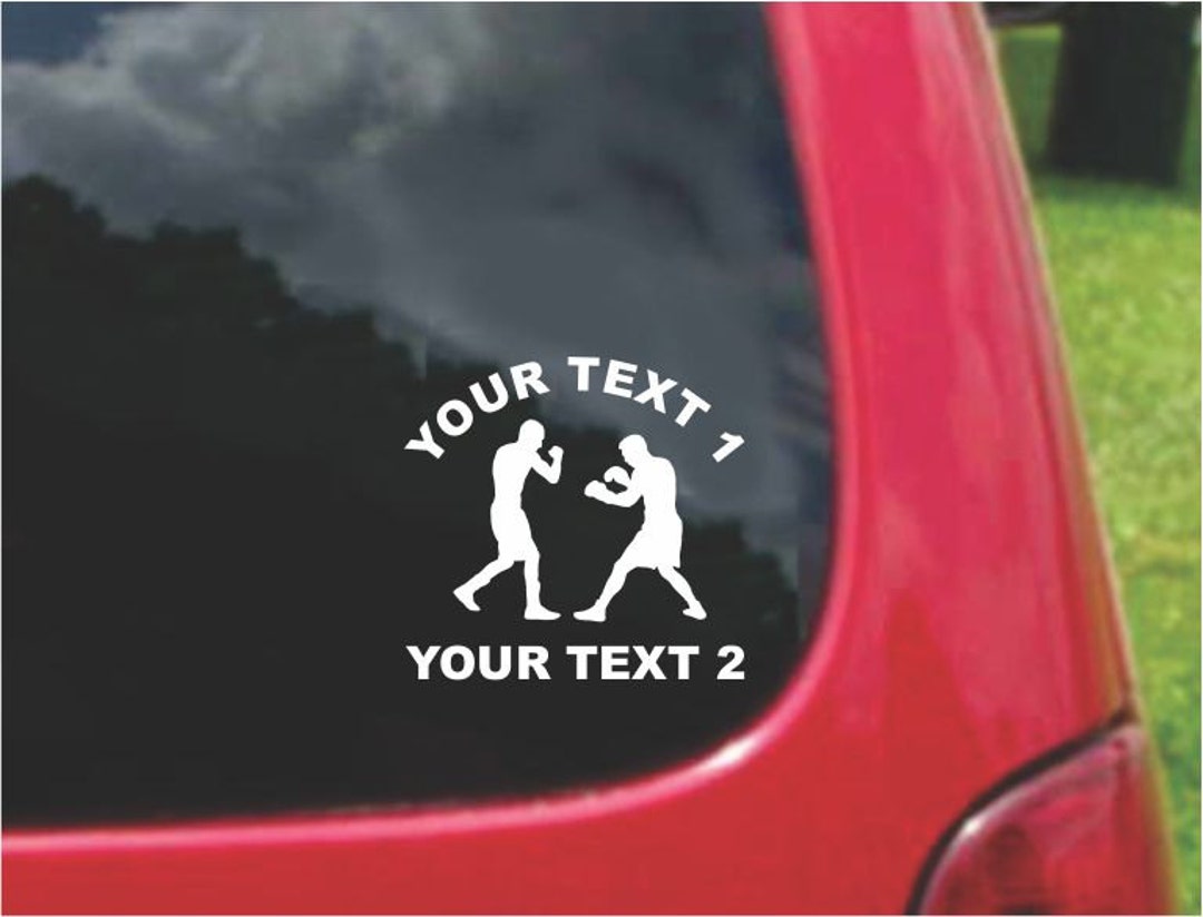 Set Boxing Sports Decals With Custom Text Fundraising 20 Colors to ...