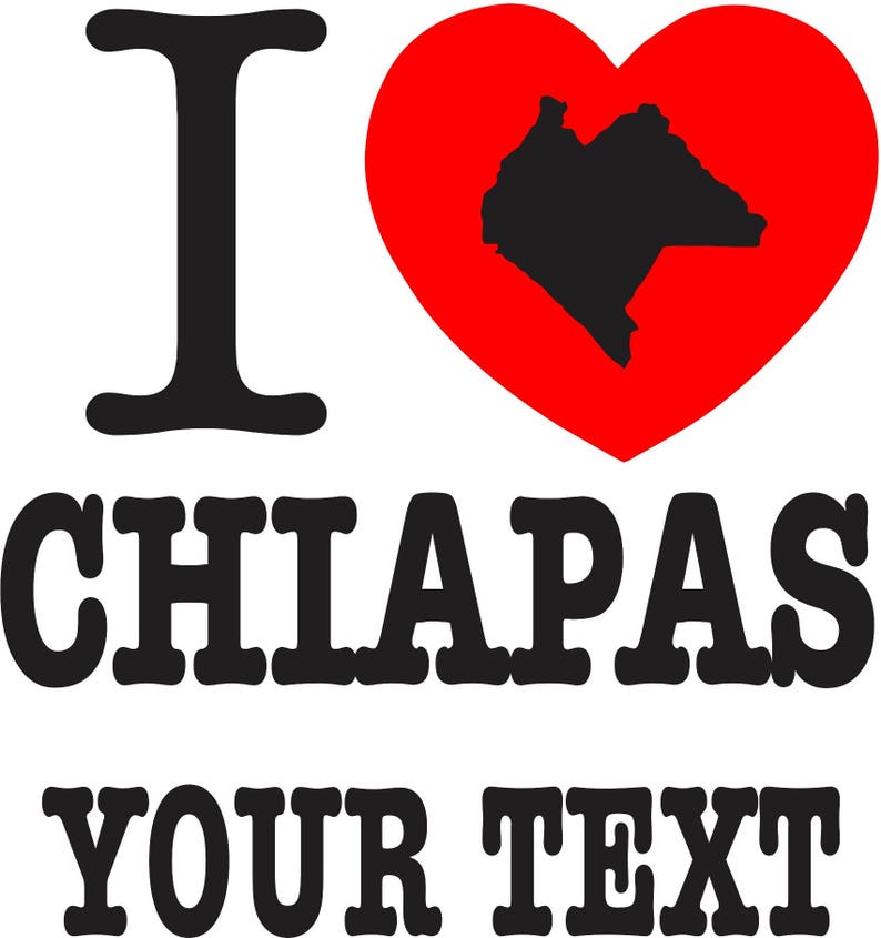 2 Pieces I Love Chiapas Mexico Stickers Decals 20 Colors to - Etsy