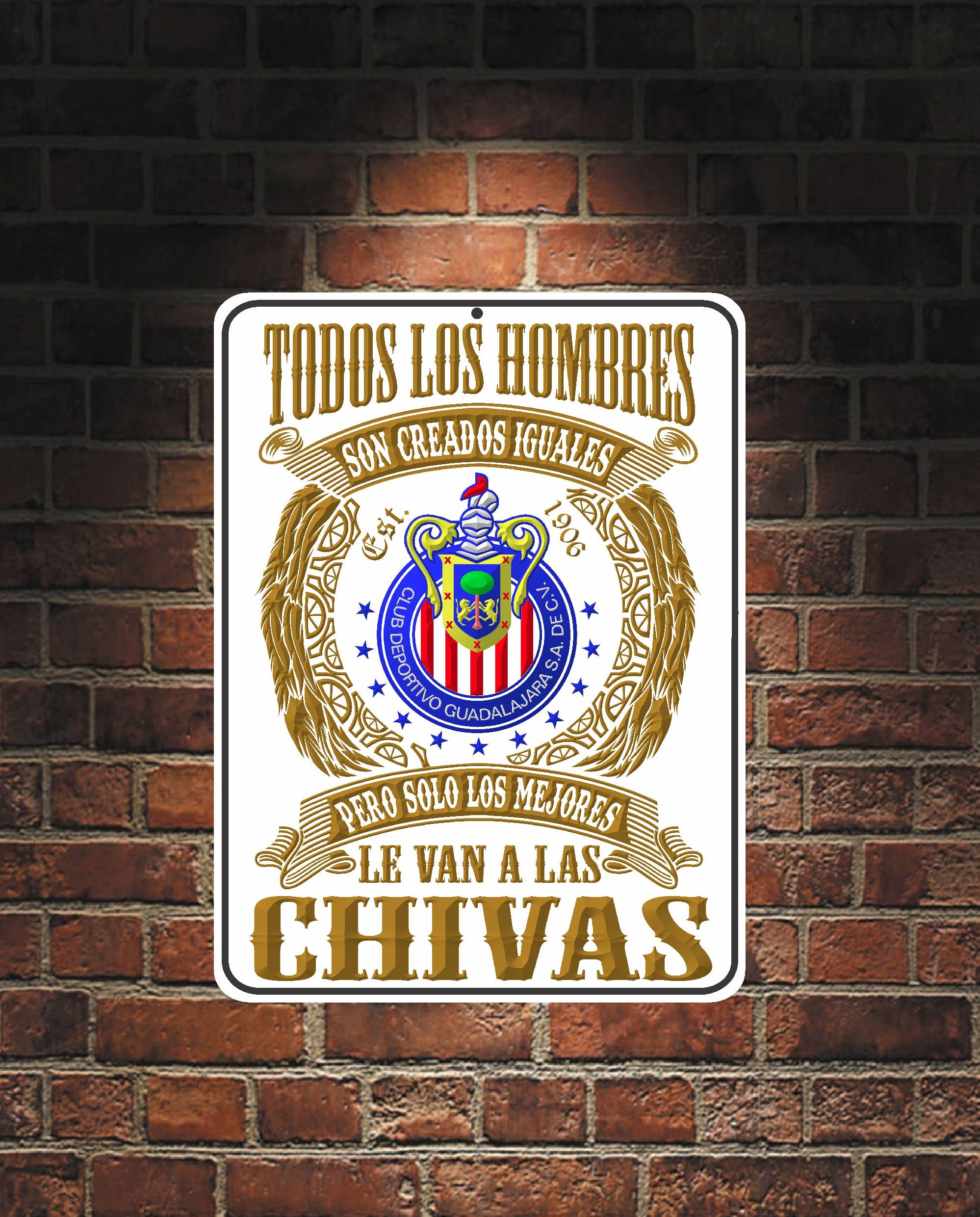 Chivas Futbol Mexico Aluminum Sign, Guadalajara, 9x12 - Etsy