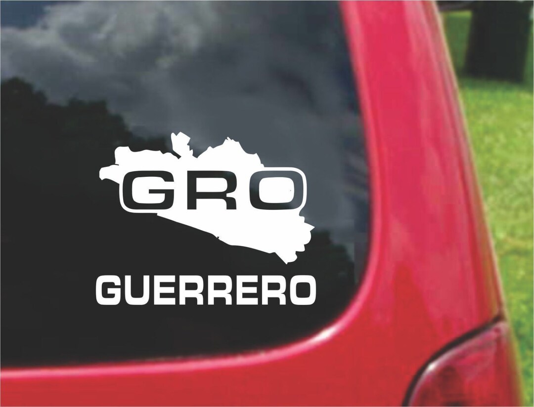 2 Pieces Guerrero Mexico Outline Map Stickers Decals 20 Colors to ...