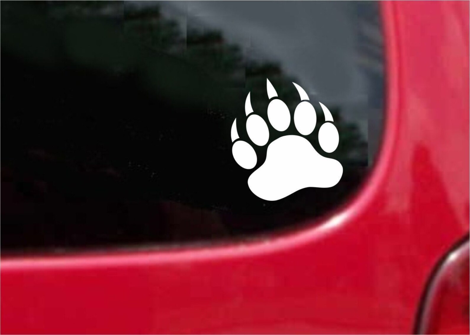 Set 2 Pieces Bear Paw Sticker Decals 20 Colors To Choose | Etsy