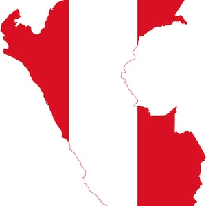 2 Pieces Peru Outline Map Flag Vinyl Decals Stickers Full Color/weather ...