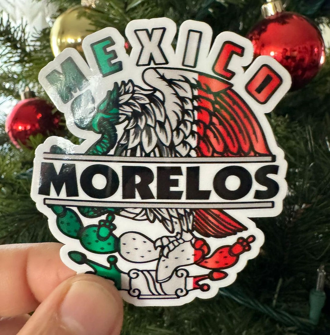 2 Pieces Morelos Mexico. Eagle Emblem Decals Stickers Full Color ...