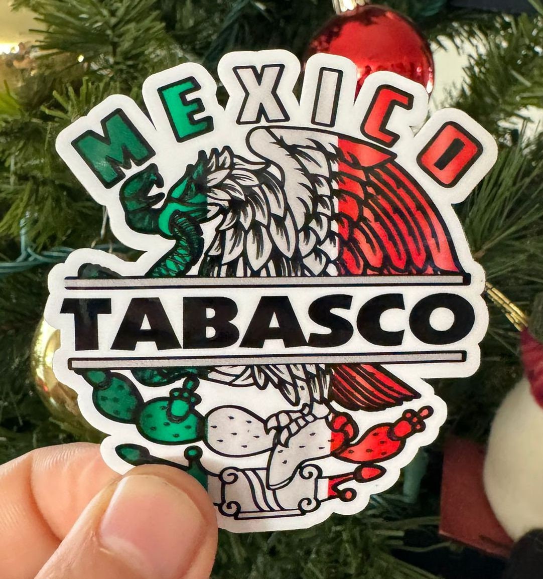 Tabasco Mexico Eagle Emblem Decals - Weatherproof Full Color Stickers ...