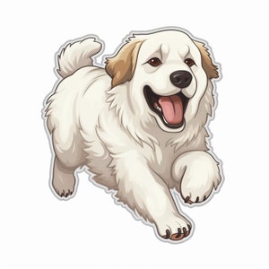 Set of 2 Great Pyrenees Decal Stickers With Free Custom Text - Full ...
