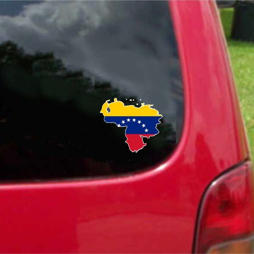 2 Pieces Venezuela Outline Map Flag Vinyl Decals Stickers Full - Etsy