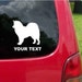 Set (2 Pieces) American Eskimo Dog Sticker Decals With Custom Text 20 ...