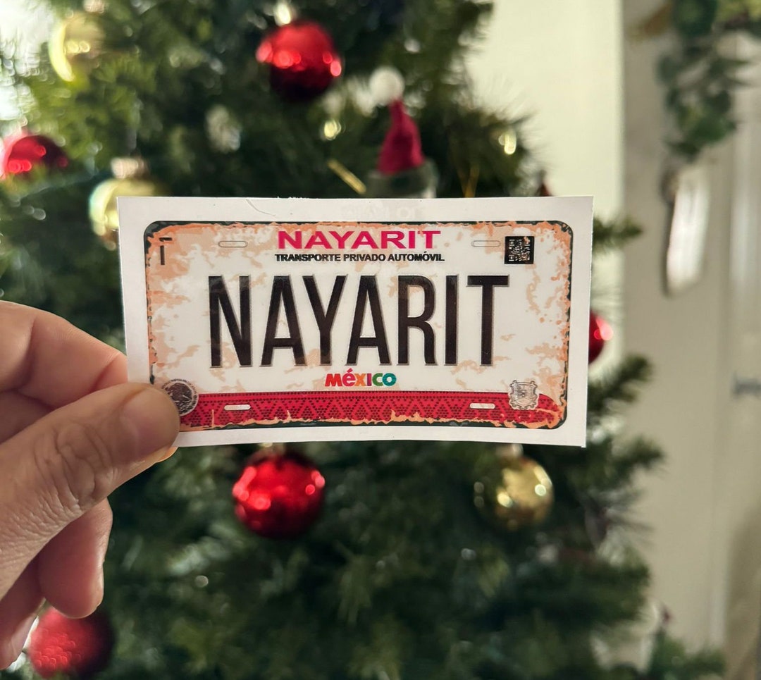 Set of 2 Decorative Nayarit License Plate Decal Stickers Full Color ...