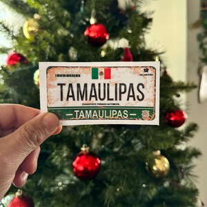 Set Tamaulipas Mexico Aluminum License Plate Sign Placa 6" X 12" and ...