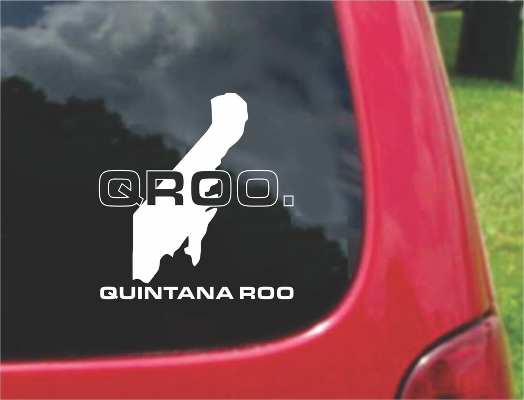 2 Pieces Quintana Roo Mexico Outline Map Stickers Decals 20 Colors to ...