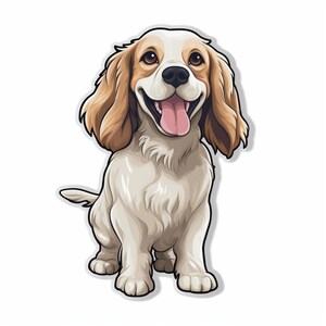 Set of 2 American Cocker Spaniel Dog Decal Stickers With Free Custom ...