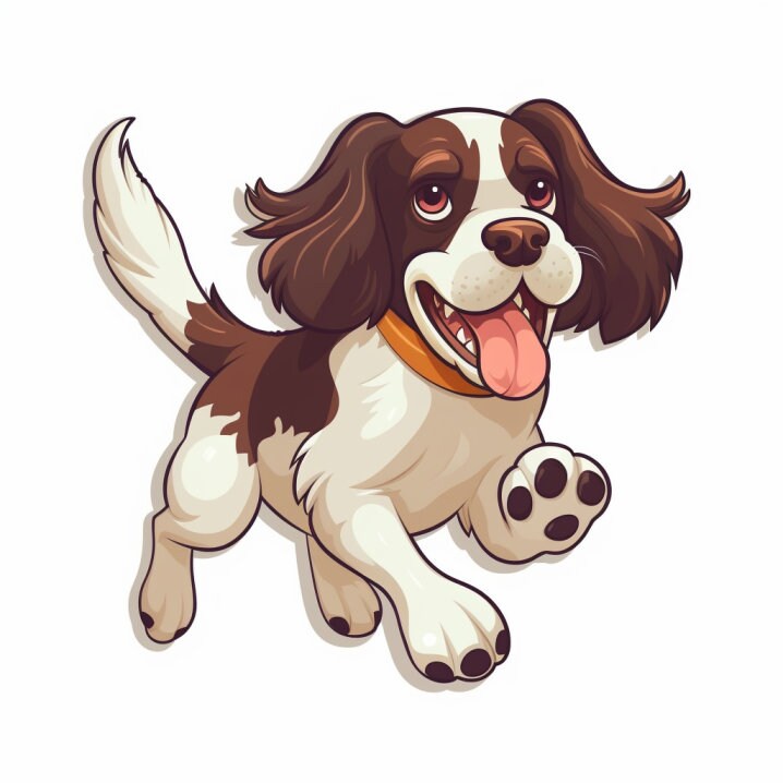 Set of 2 English Springer Spaniel Dog Decal Stickers With Free Custom ...