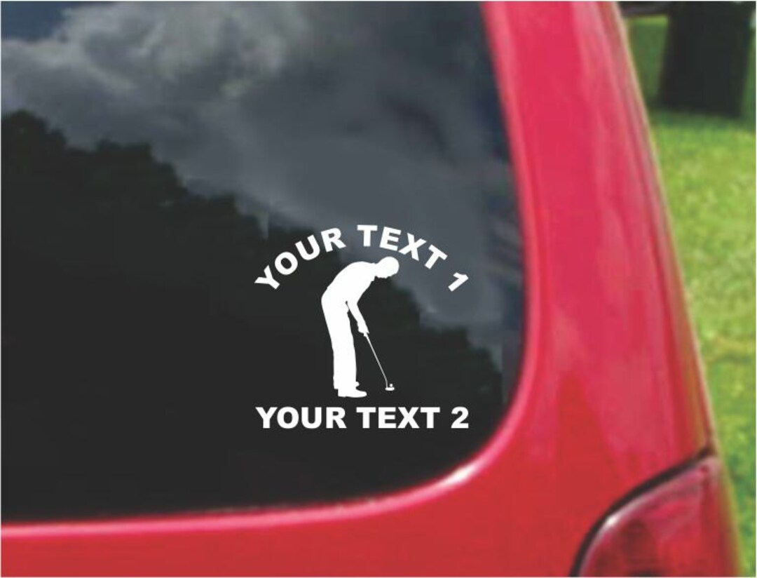 Set Golfer Decals With Custom Text Fundraising 20 Colors to Choose From ...
