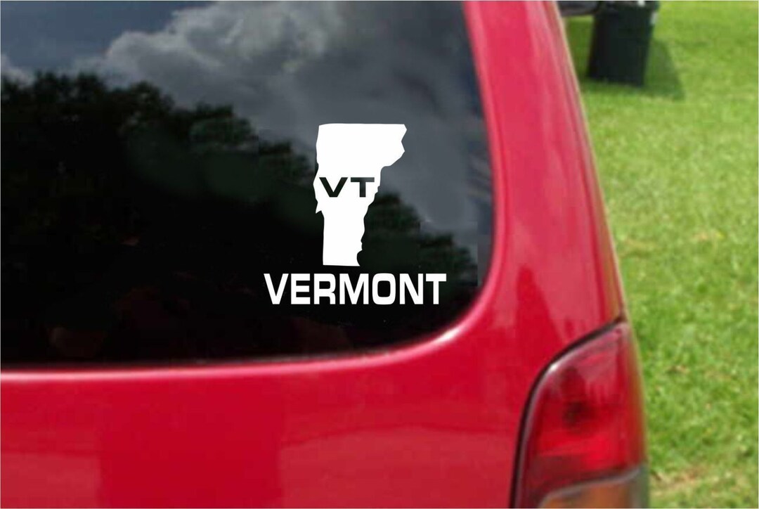 Vermont VT State Outline Decal, Car Window Sticker - 2 Pack - Etsy