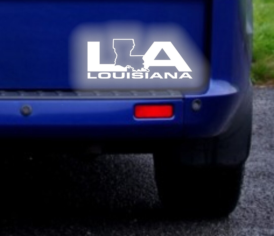 Louisiana LA USA State Reflective Sticker Decal - Etsy
