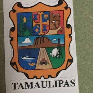 2 Pieces Tamaulipas Mexico. Coat of Armsdecals Stickers Full Color ...