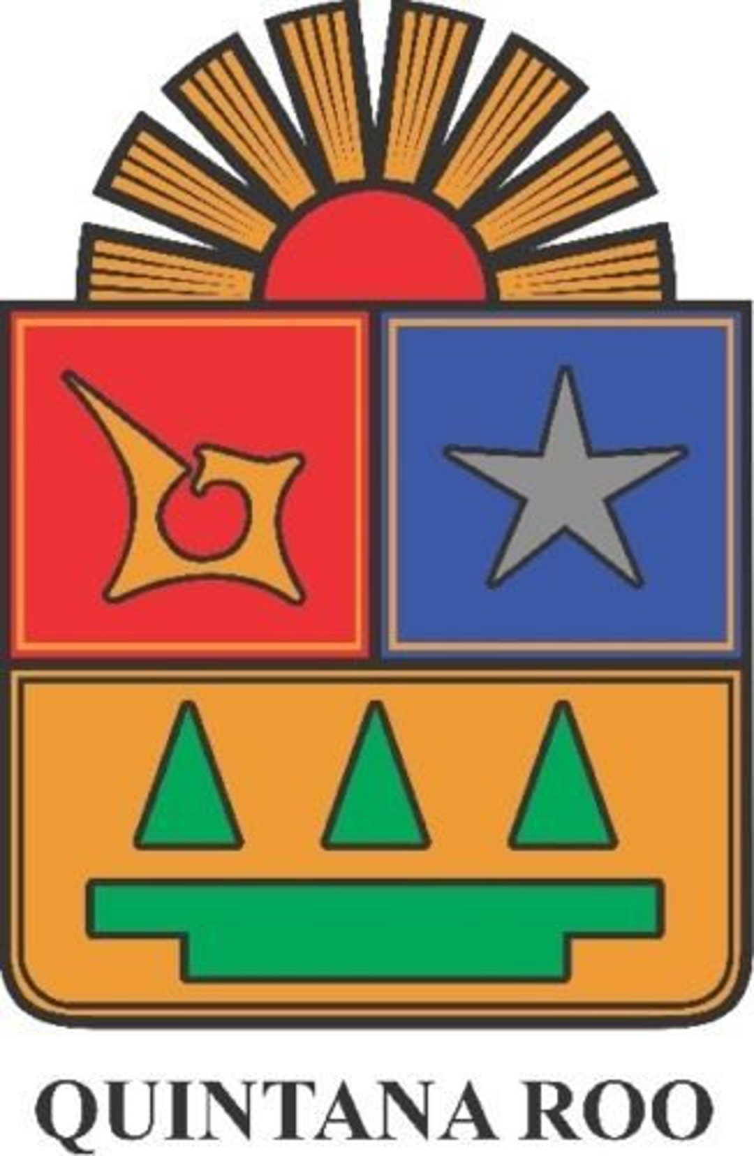 2 Pieces Quintana Roo Mexico. Coat of Armsdecals Stickers Full Color ...