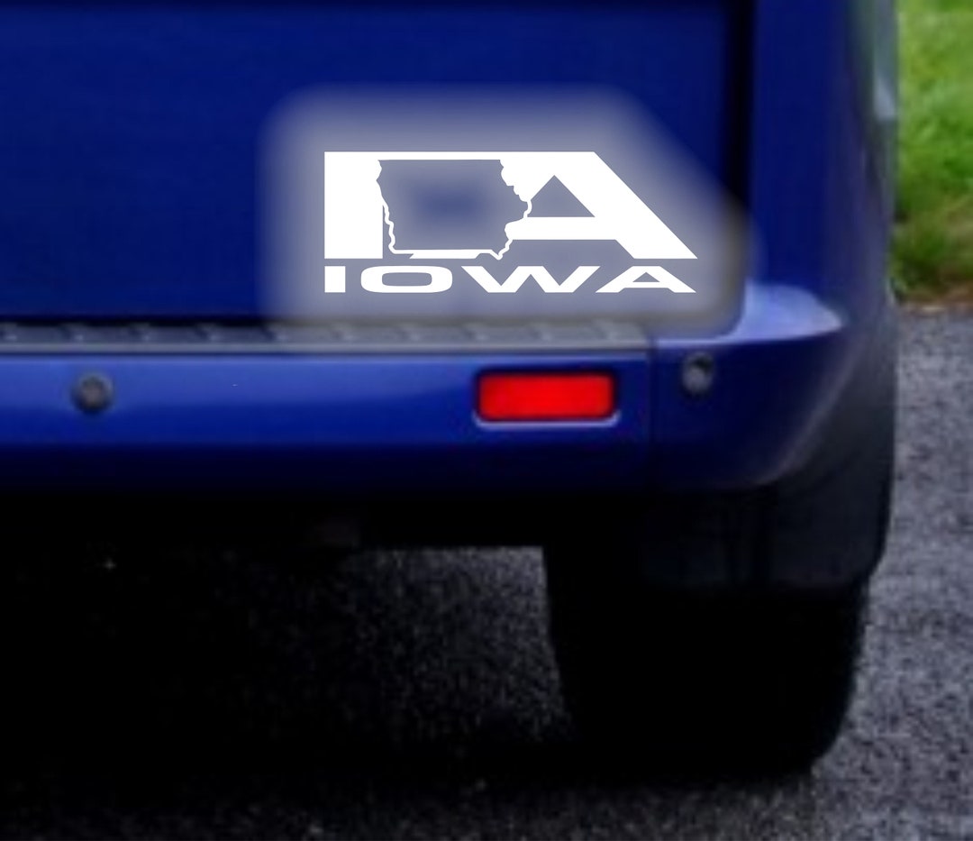 Iowa IA USA State Reflective Sticker Decal - Etsy