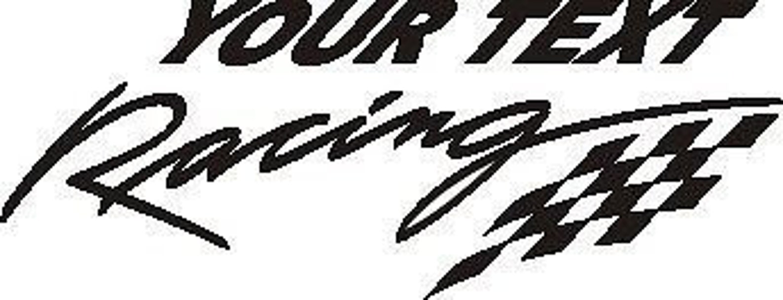 Set 2 Pieces Racing Sticker Decals Your Own Text 20 Colors - Etsy