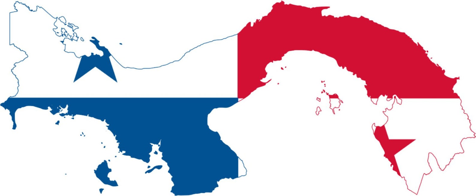 2 Pieces Panama Outline Map Flag Vinyl Decals Stickers Full | Etsy