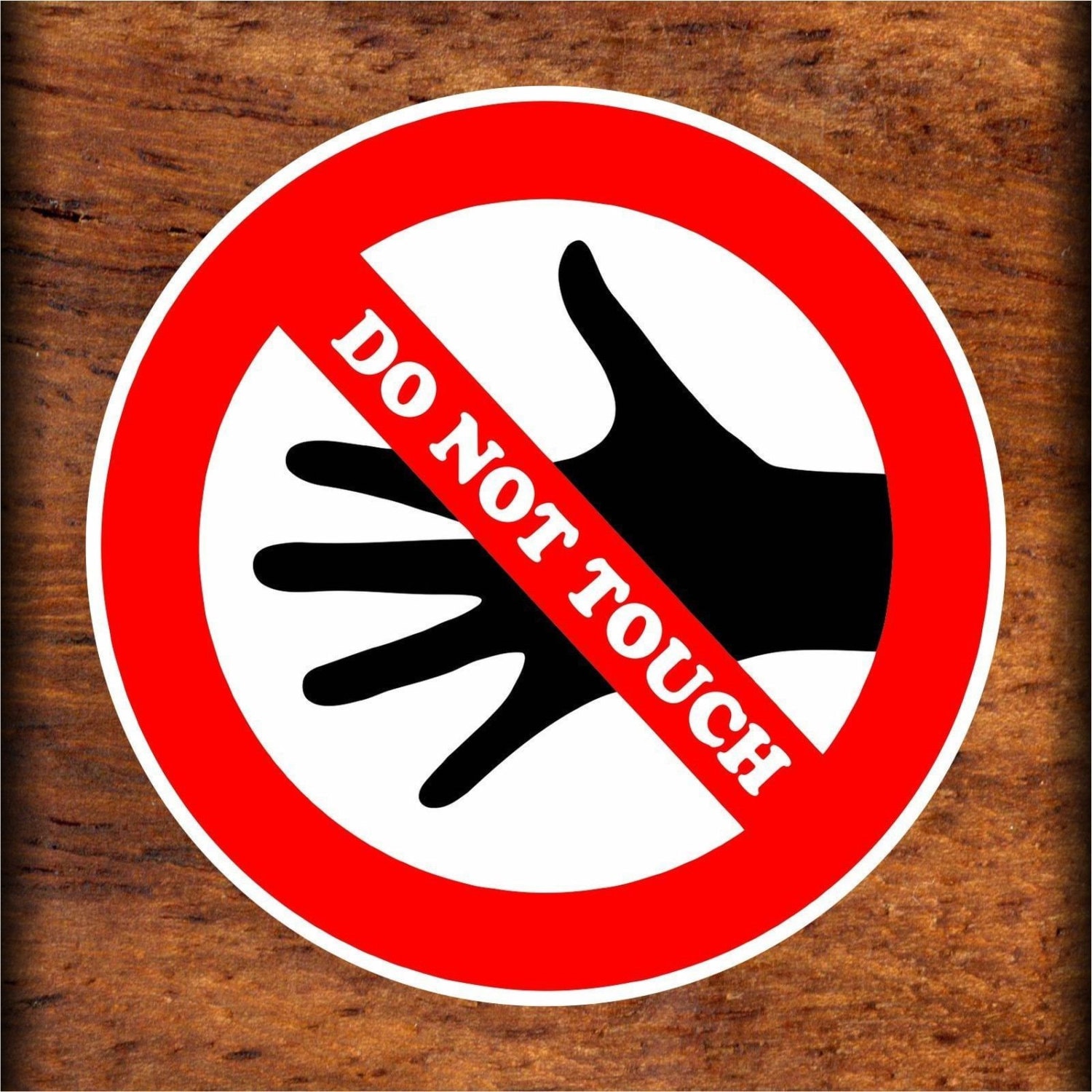 Set of Do Not Touch Warning Sign Stickers Decals Full - Etsy