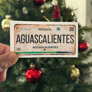 Set Aguascalientes Mexico Aluminum License Plate Sign Placa 6" X 12 ...