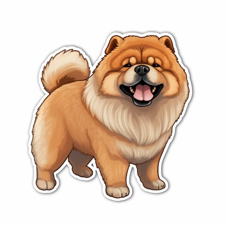 Set of 2 Chow Chow Dog Decal Stickers With Free Custom Text - Full ...