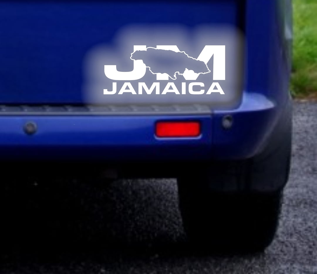 Jamaica JM Reflective Sticker Decal - Etsy