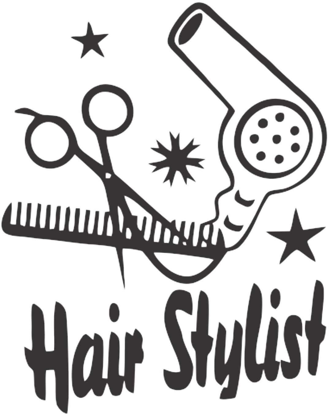 Set (2 Pieces) Hair Stylist Sticker Decals 20 Colors to Choose From. U ...
