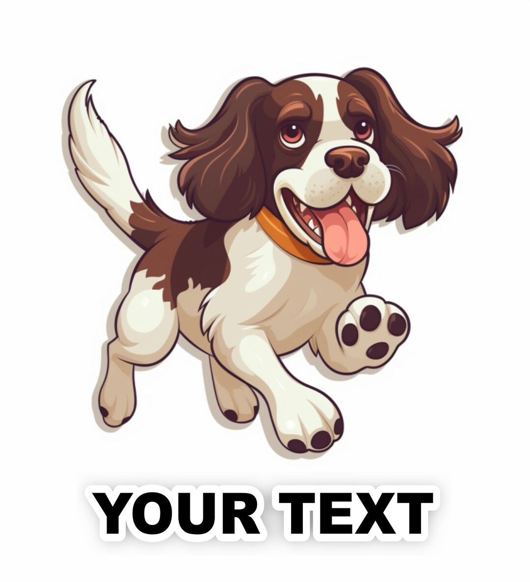Set of 2 English Springer Spaniel Dog Decal Stickers With Free Custom ...