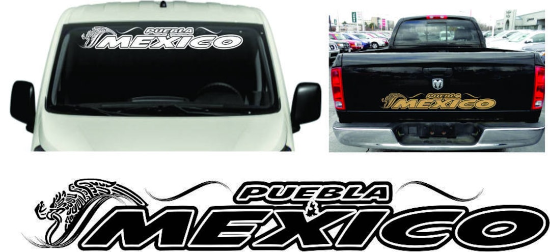 Puebla Mexico Windshield Window Car Vinyl Sticker Decal 20 Colors to ...