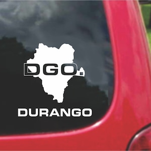 2 Pieces Durango Mexico Outline Map Stickers Decals 20 Colors to Choose ...