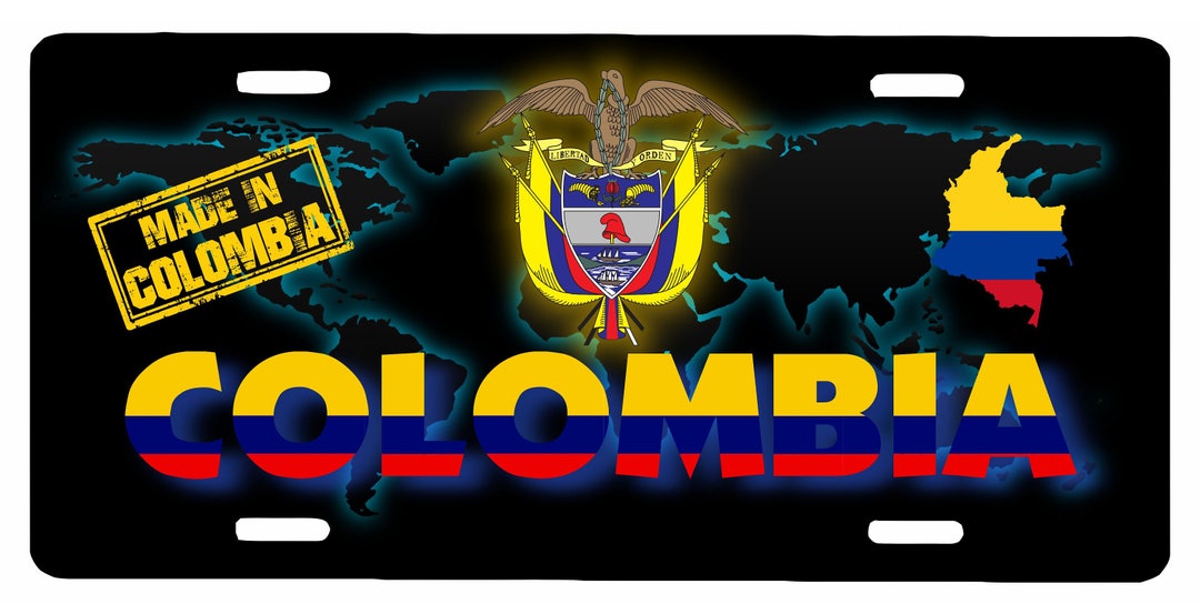 Colombia Aluminum License Plate Placa 6" X 12" - Etsy