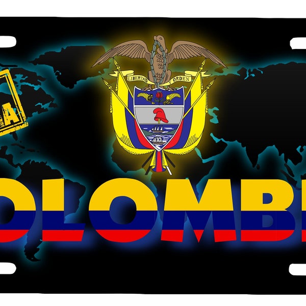 Colombian License Plate - Etsy