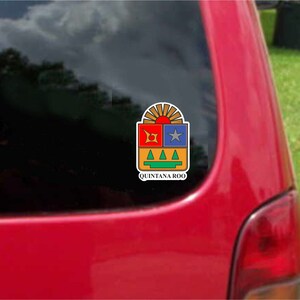 2 Pieces Quintana Roo Mexico. Coat of Armsdecals Stickers Full Color ...
