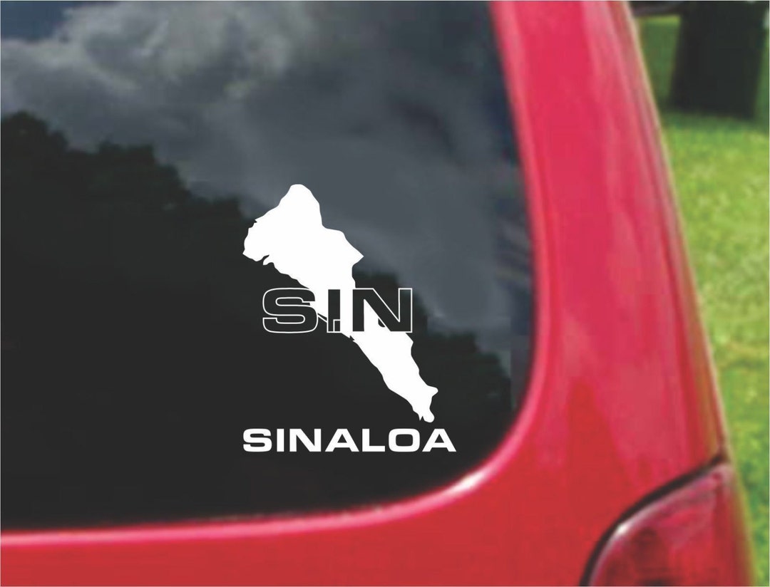 2 Pieces Sinaloa Mexico Outline Map Stickers Decals 20 Colors to Choose ...