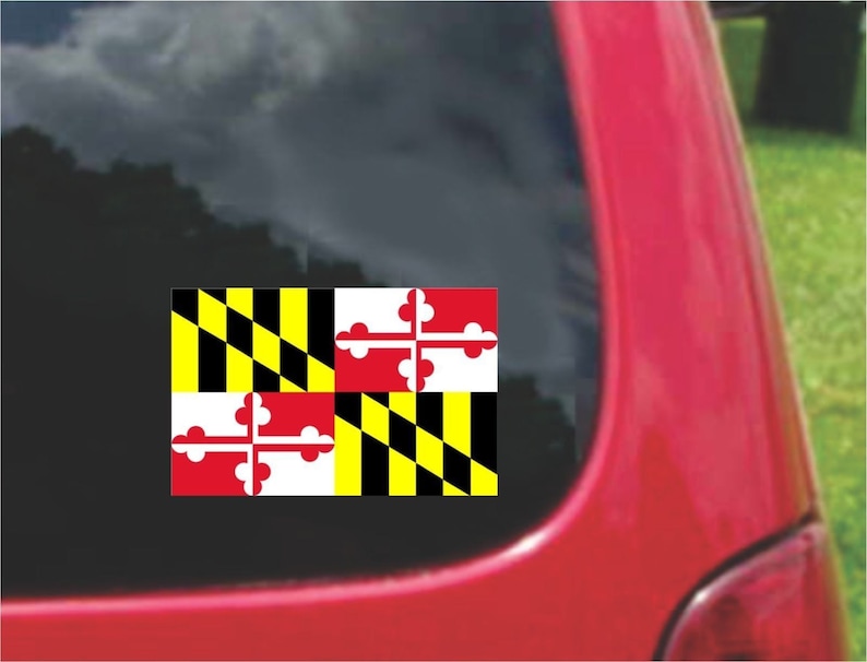 2 Pieces Maryland State Flag Vinyl Decals Stickers Full - Etsy