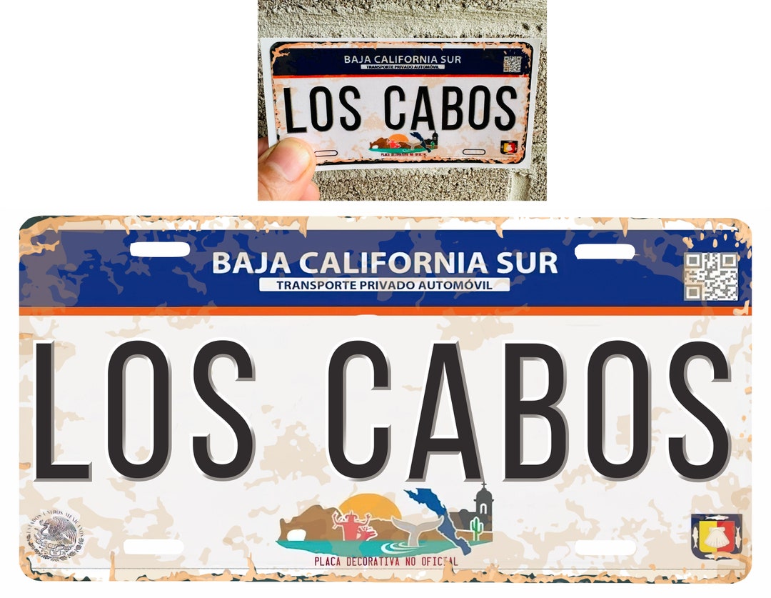 Set Los Cabos Baja California Sur Mexico Aluminum License Plate Sign ...