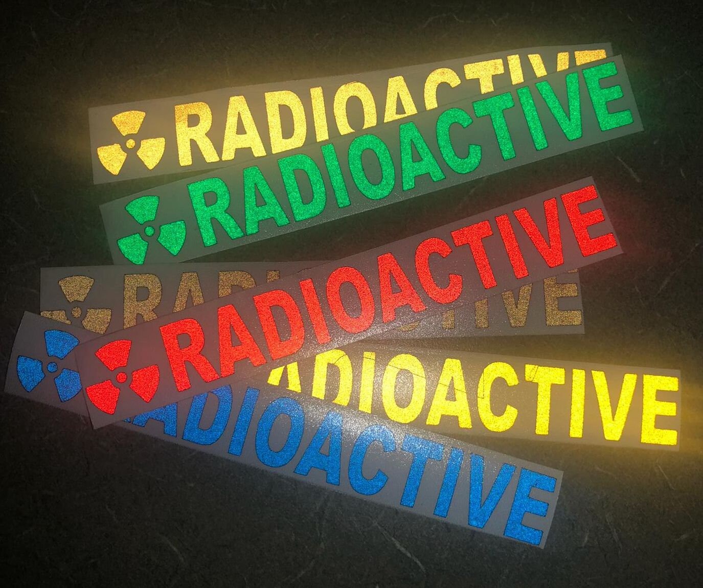 RADIOACTIVE Reflective Lettering Decal Sticker Die Cut Free Shipping ...