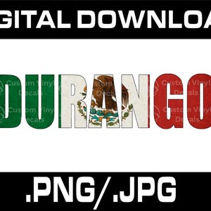 Durango Mexico Letters With Mexican Flag Vintage Style | Letras Con ...