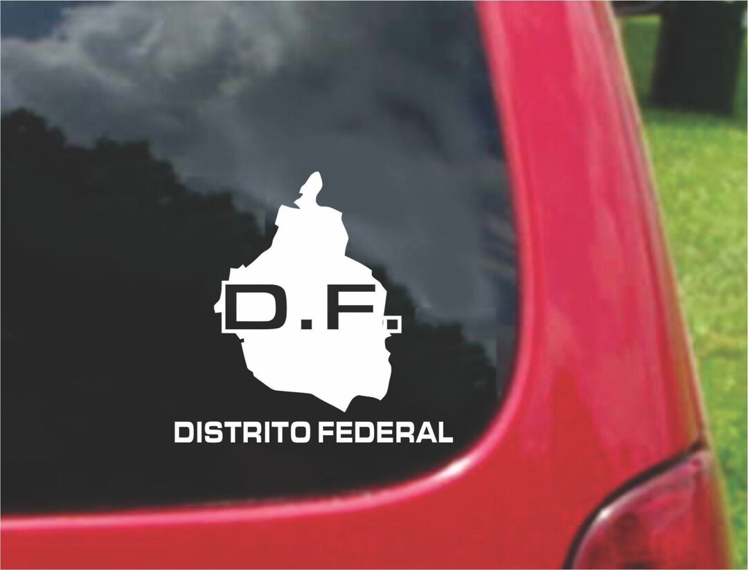 2 Pieces Distrito Federal Mexico Outline Map Stickers Decals 20 Colors ...